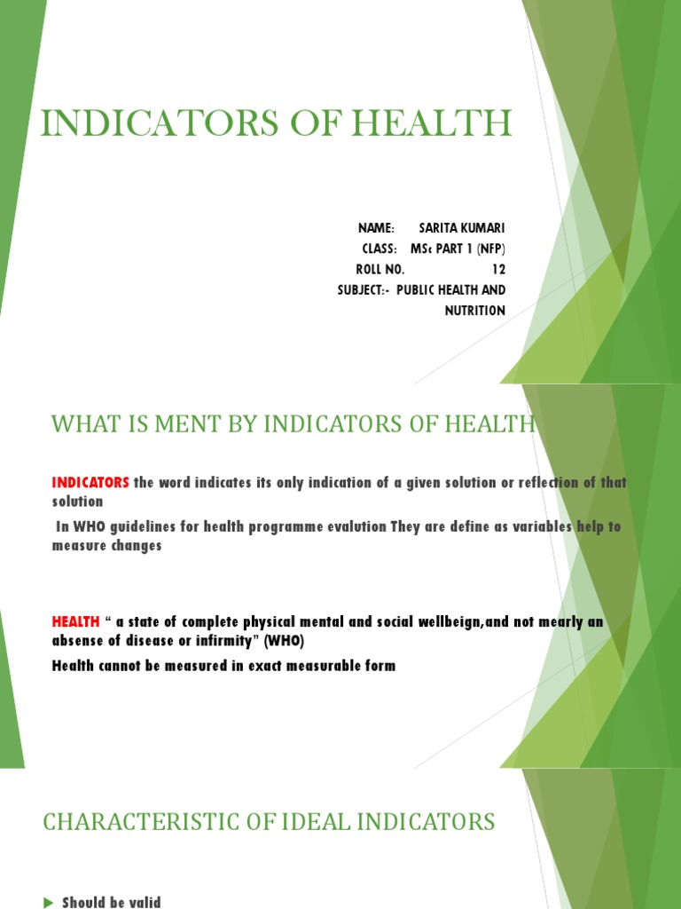 Indicators of Health | PDF | Mortality Rate | Medical Humanities