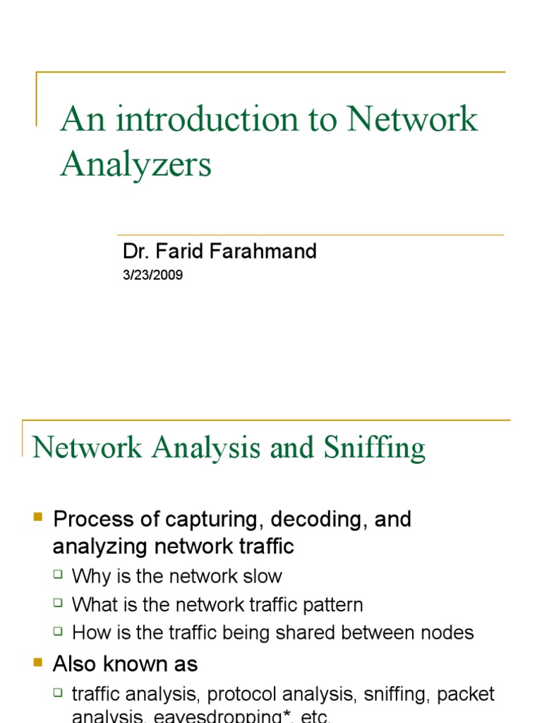 Introduction to Network Analyzers | PDF | Internet Protocol Suite ...