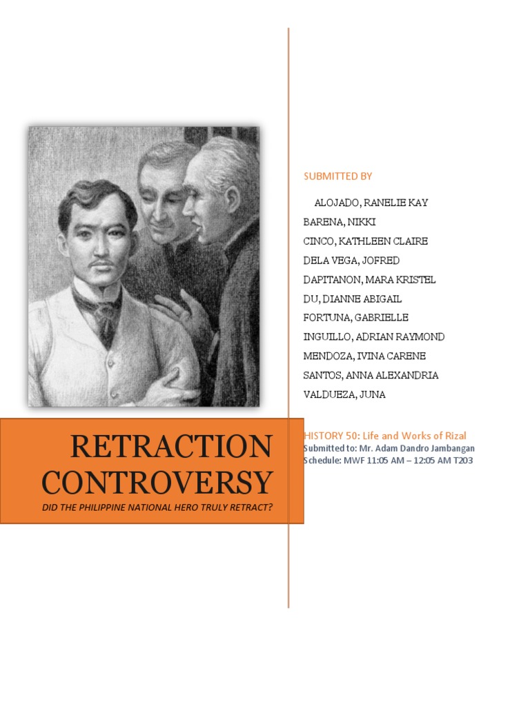 Rizal Retraction Controversy | PDF | Testimony | Religion And Belief