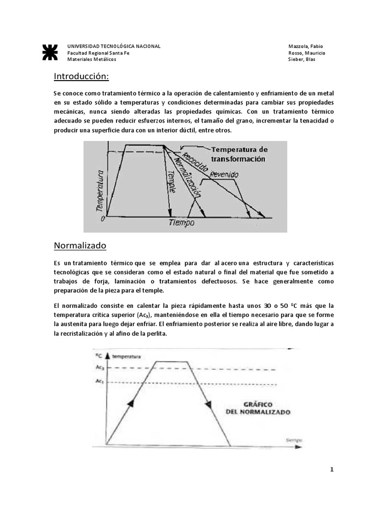 Normalizado y Revenido | PDF | Tratamiento a base de calor | Acero