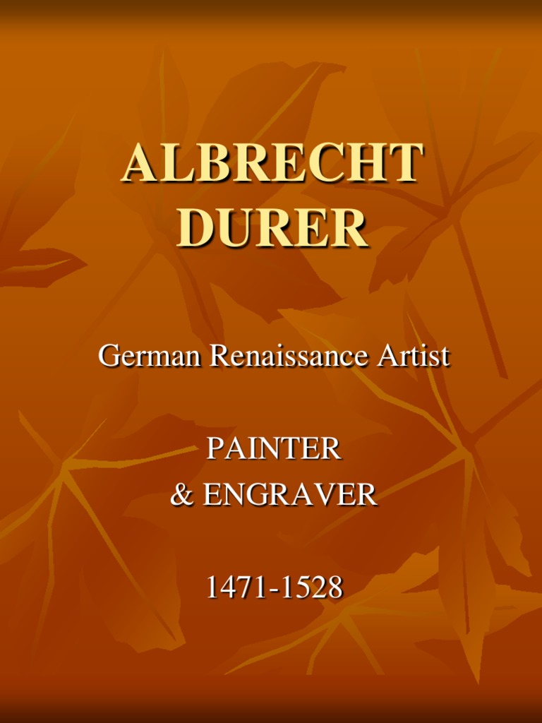 Albrecht Durer: German Renaissance Artist | PDF | Albrecht Dürer ...