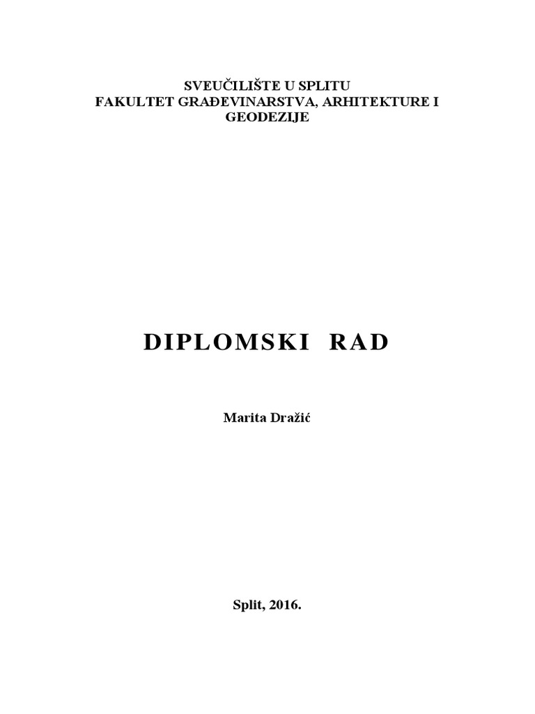 Diplomski Rad-Zgrada PDF | PDF
