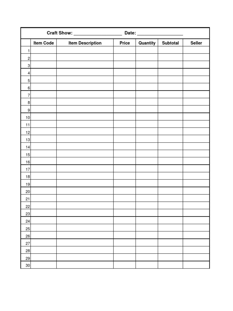 Printable Sales Tracking Sheet | PDF