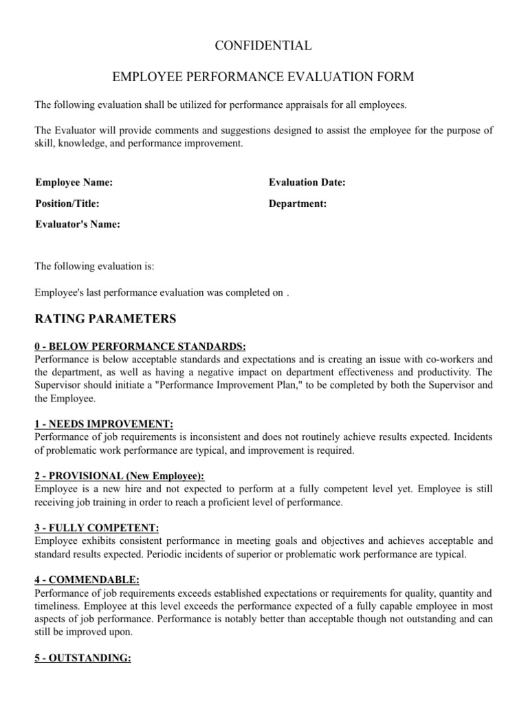 A Comprehensive Guide to Evaluating Employee Performance | PDF ...