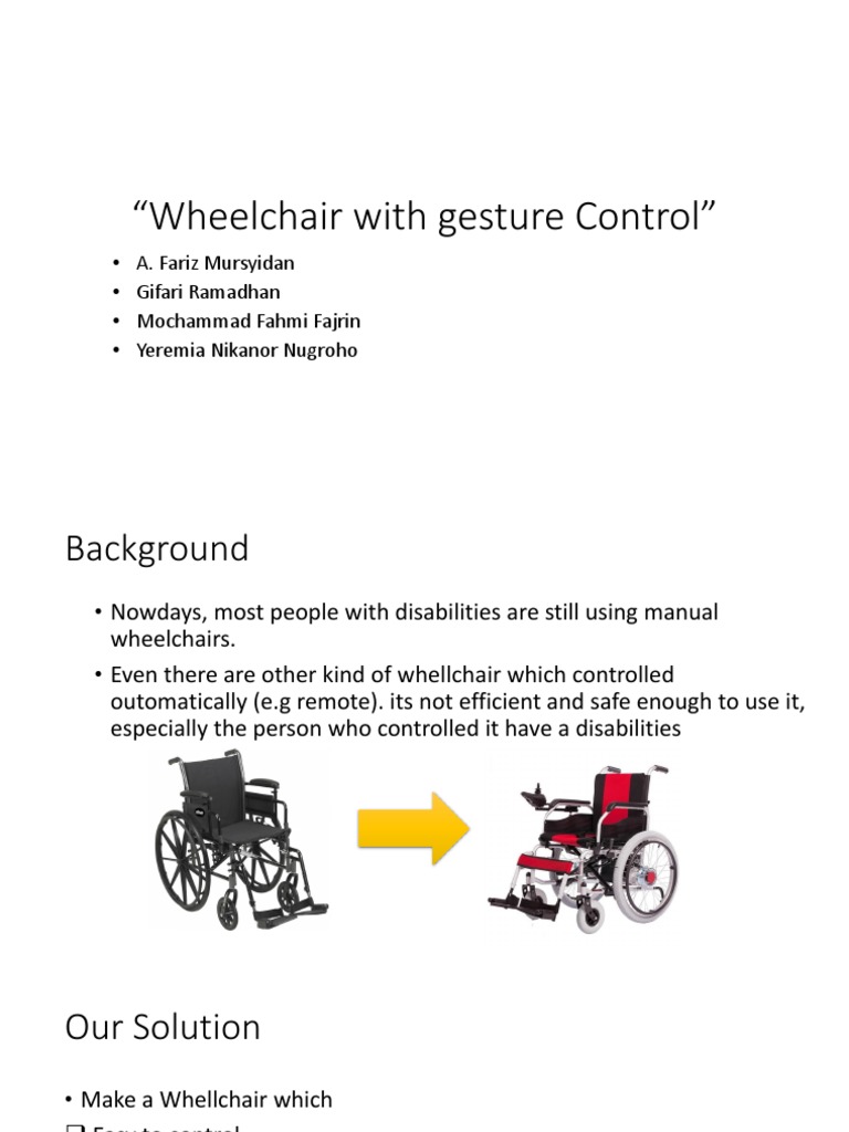 Wheelchair With Gesture Control | PDF