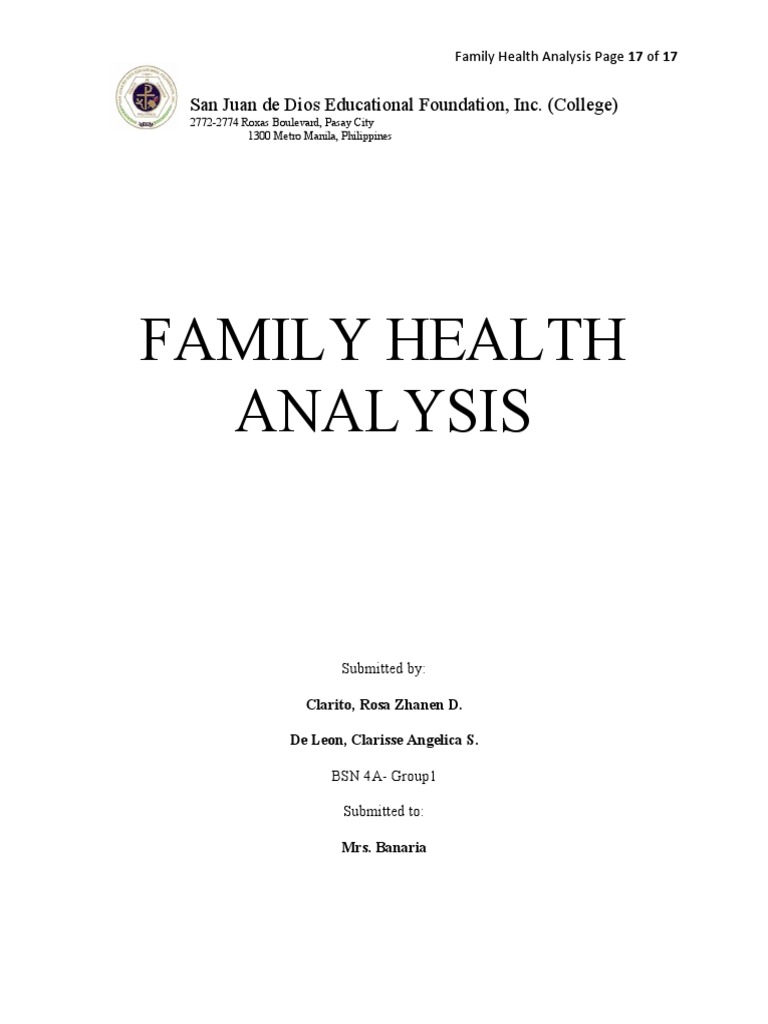 Family Health Analysis | PDF | Nursing | System