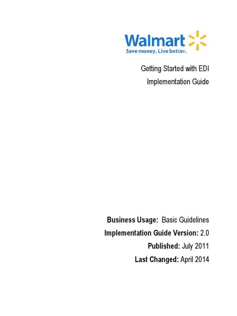 01 - Walmart Edi Getting Started Guide | PDF | Electronic Data ...