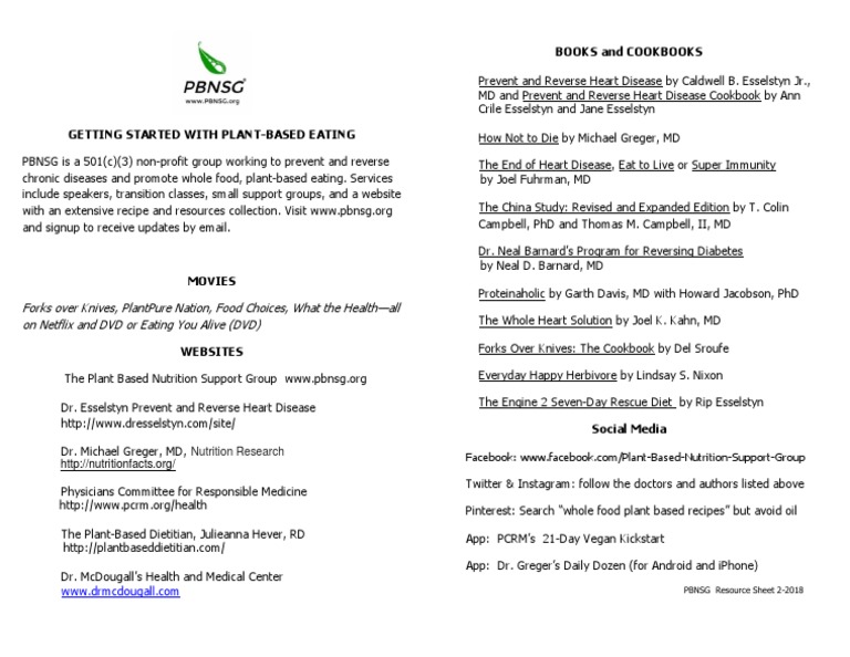 Plant-Based Eating Resources Guide | PDF | Veganism | Eating Behaviors ...