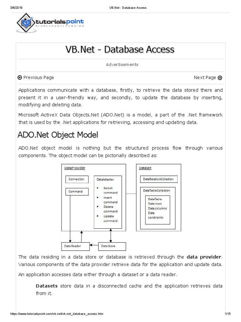 Database Access | PDF | Microsoft Sql Server | Active X Data Objects