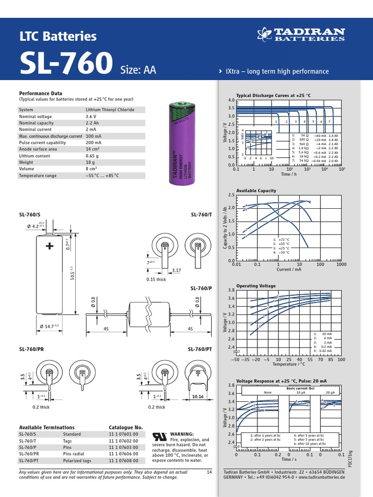 SL 760 | PDF | Battery (Electricity) | Electrical Engineering