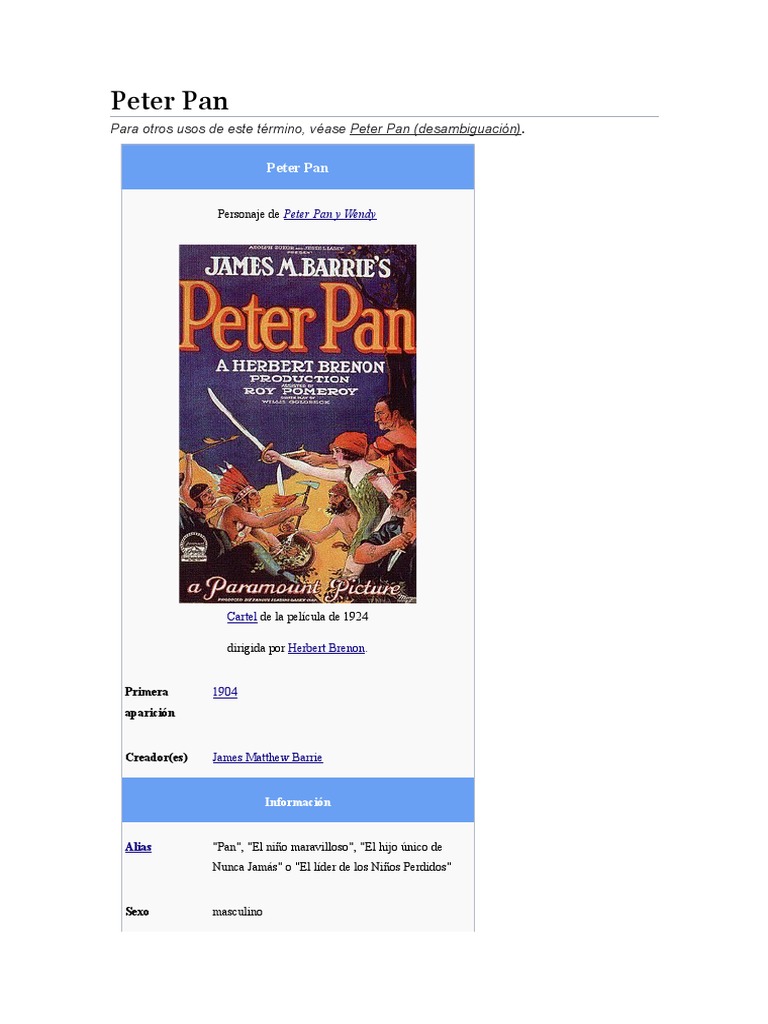 Peter Pan | PDF | Peter Pan | Neverland