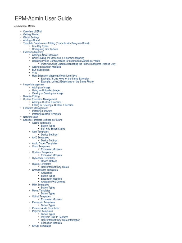 EPM-Admin User Guide: Commercial Module | PDF | File Transfer Protocol | Password
