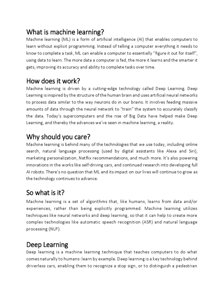 Introduction To Machine Learning | PDF | Deep Learning | Machine Learning