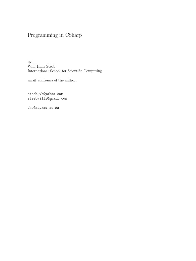 Csharp Pdf Constructor Object Oriented Programming Programming