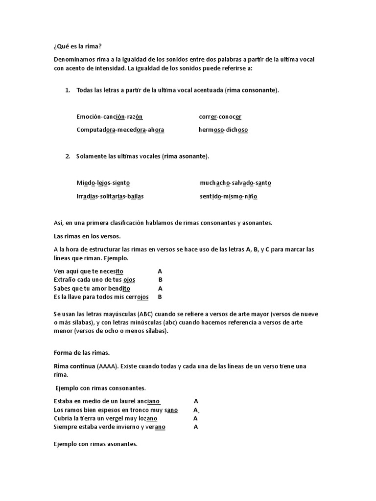 RIMAS | PDF | Rima | Vocal