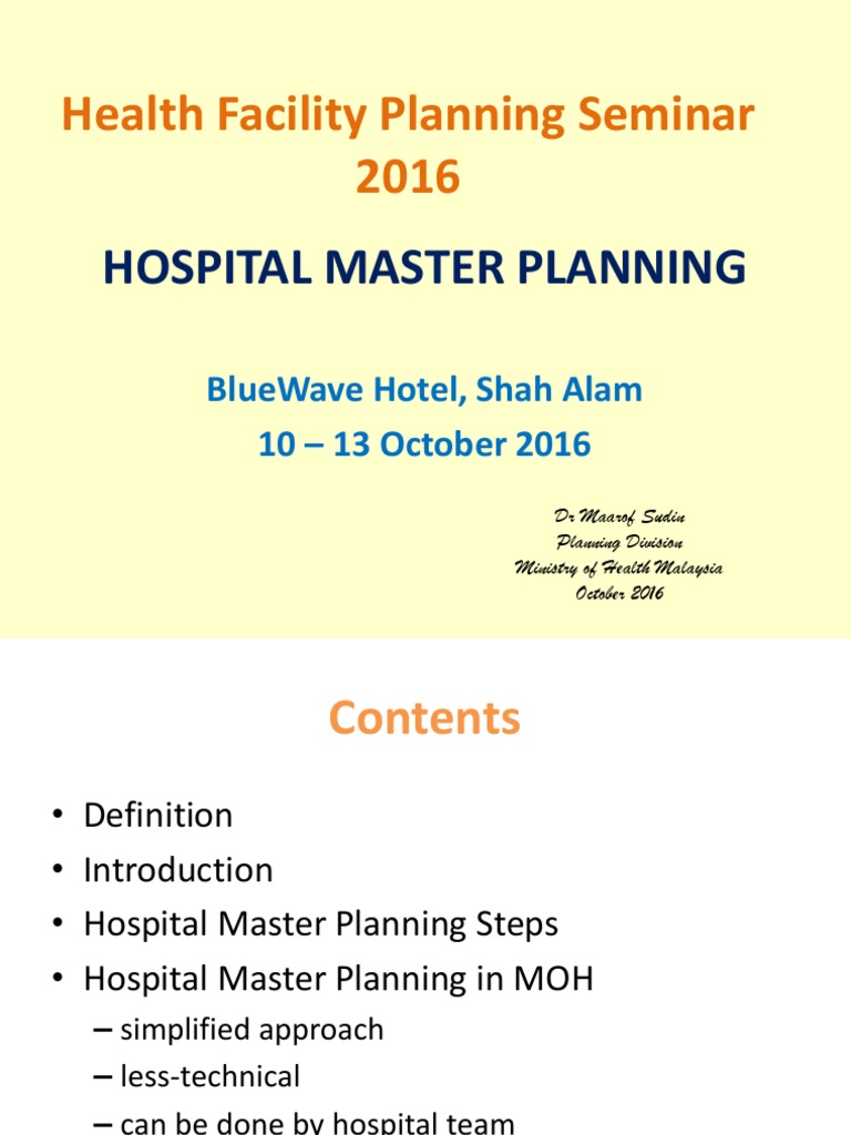Hospital Master Planning Guide | PDF | Specialty (Medicine) | Hospital