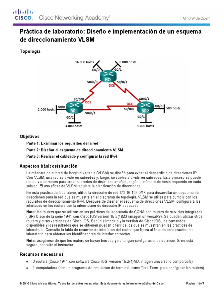 VLSM Resuelto | PDF | Dirección IP | Enrutador (Computación)