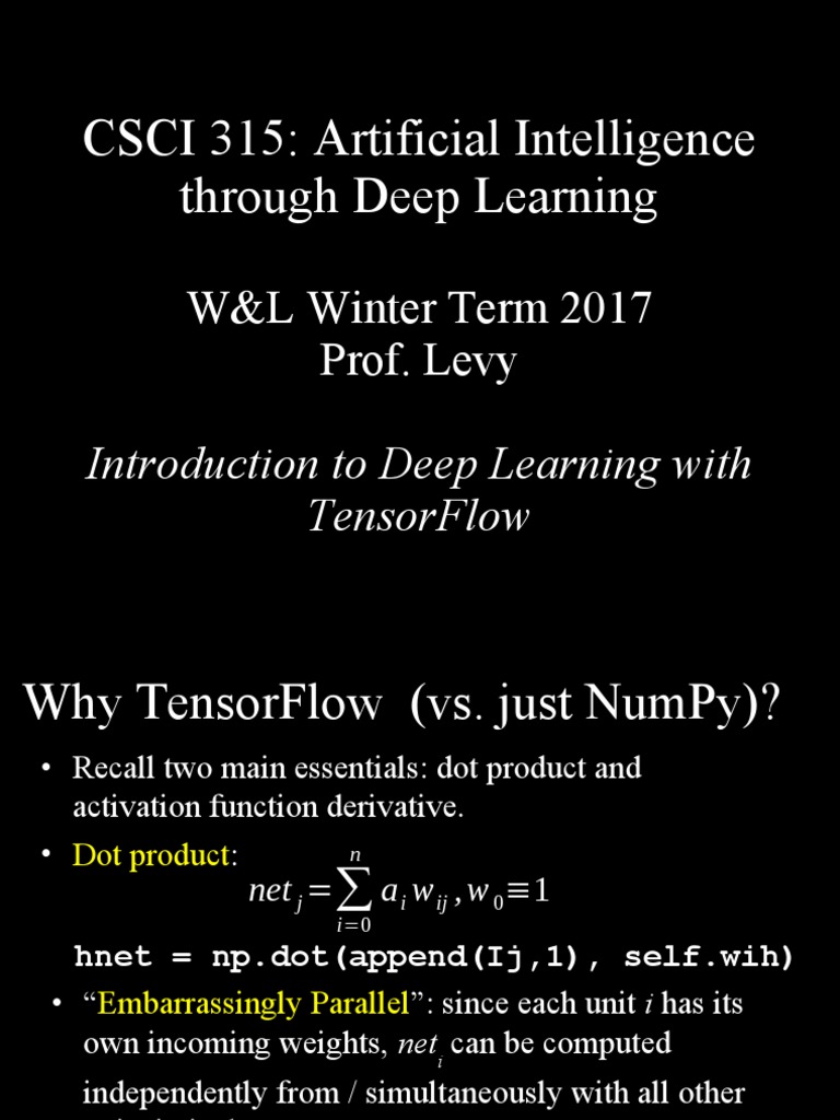 Tensor Flow | Parallel Computing | Central Processing Unit
