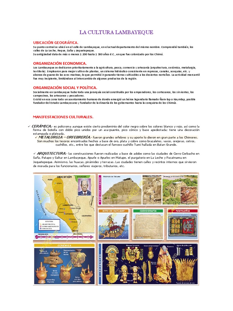 La Cultura Lambayeque | Arqueología | Cultura (general)