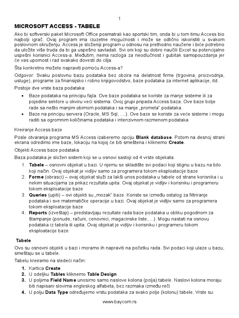 Access Skripta | PDF