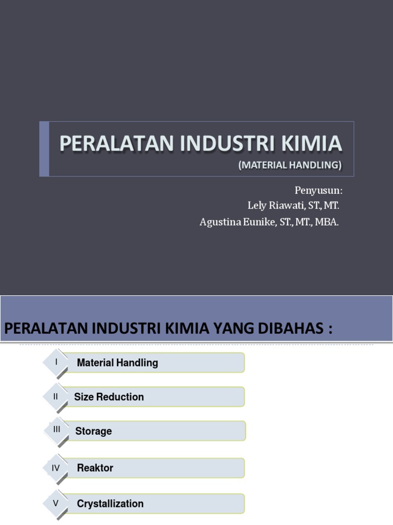 0001 Peralatan Industri Kimia Material Handling 2 | PDF