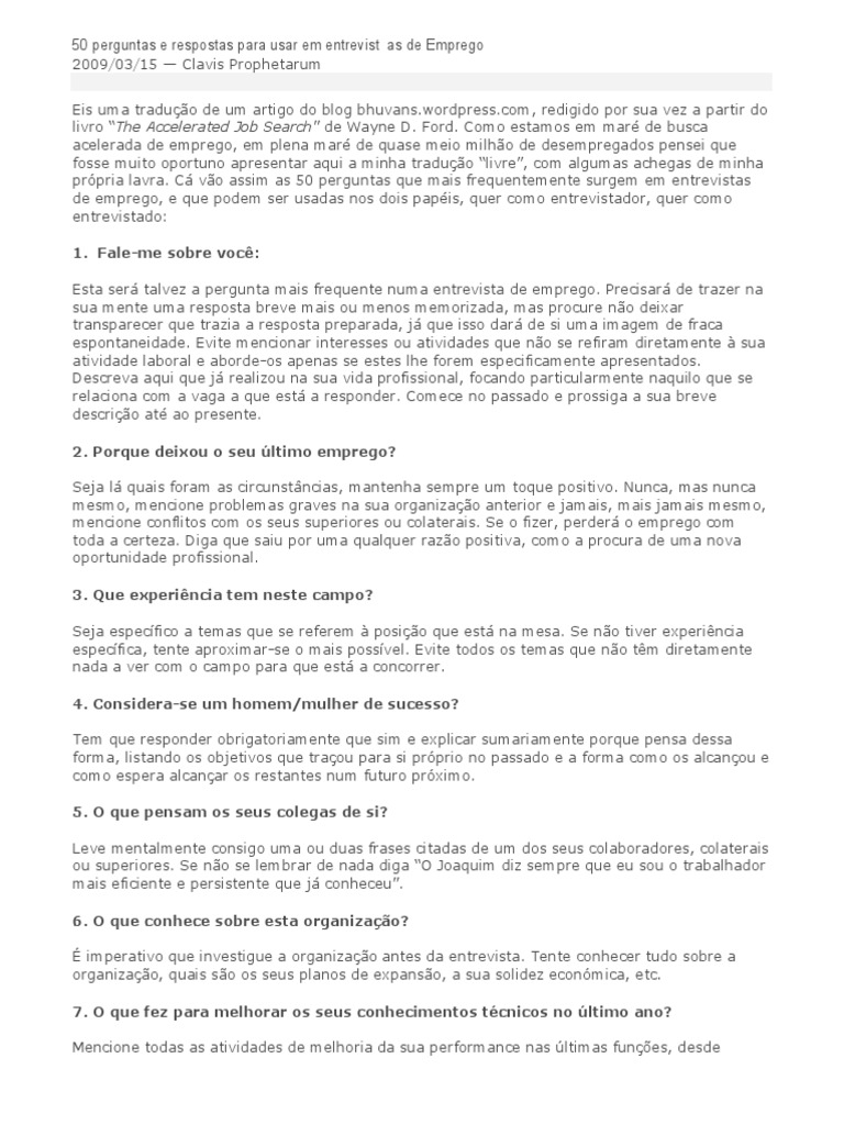 50 perguntas e respostas para usar em entrevistas de emprego.pdf ...