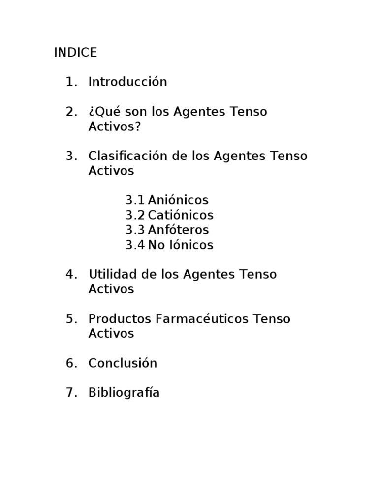 Agentes Tensoactivos: Clasificación y Usos | PDF | Tensioactivo | Química