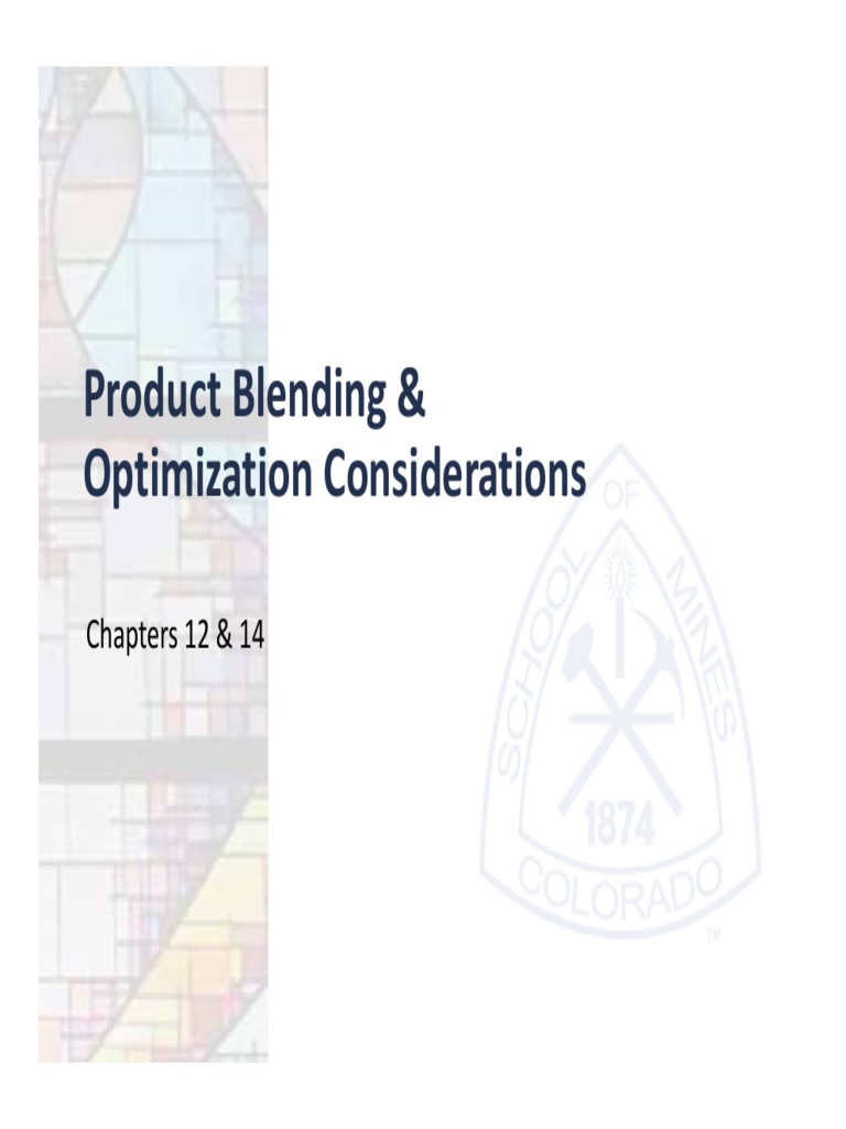 Blending Optimization | PDF | Cracking (Chemistry) | Petroleum