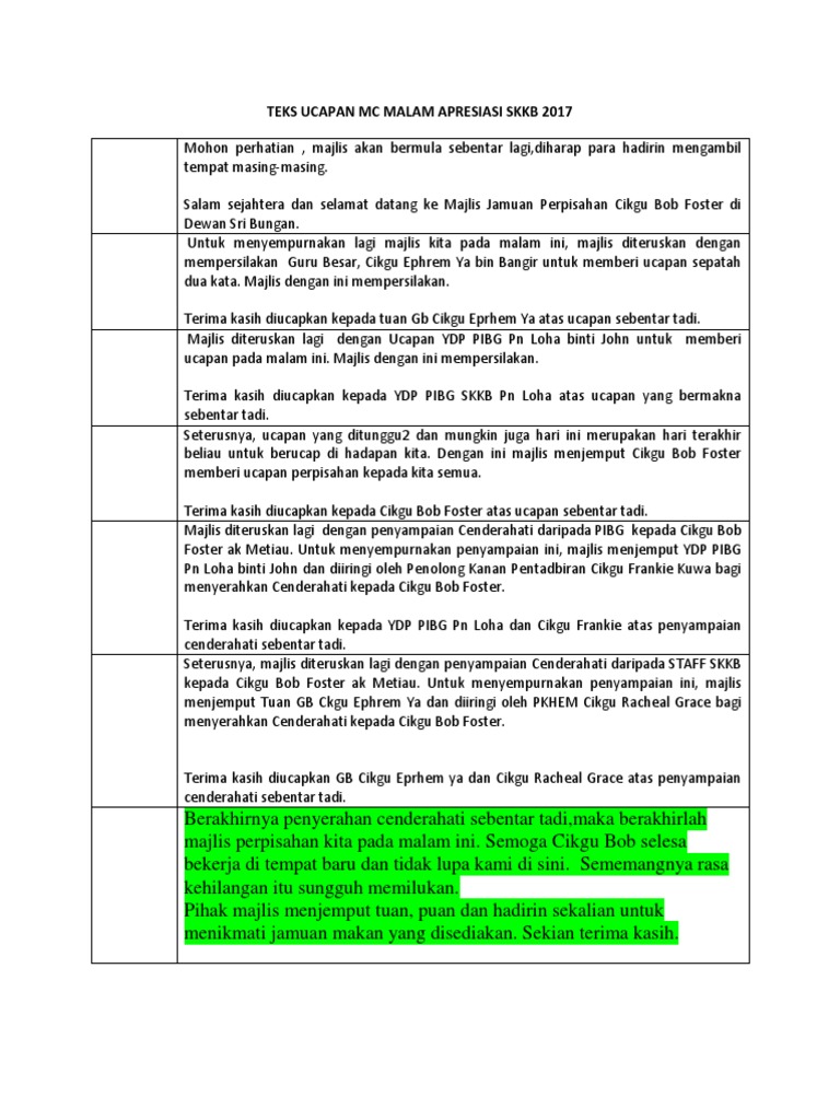 Teks Perpisahan | PDF