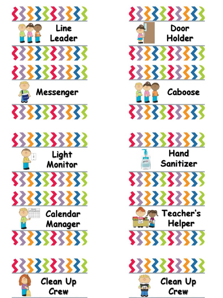 Classroom Helpers Badges | PDF