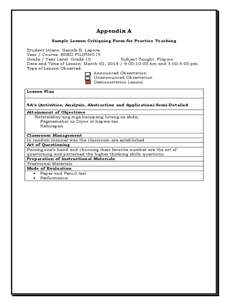 Appendices | PDF | Teaching Method | Teachers