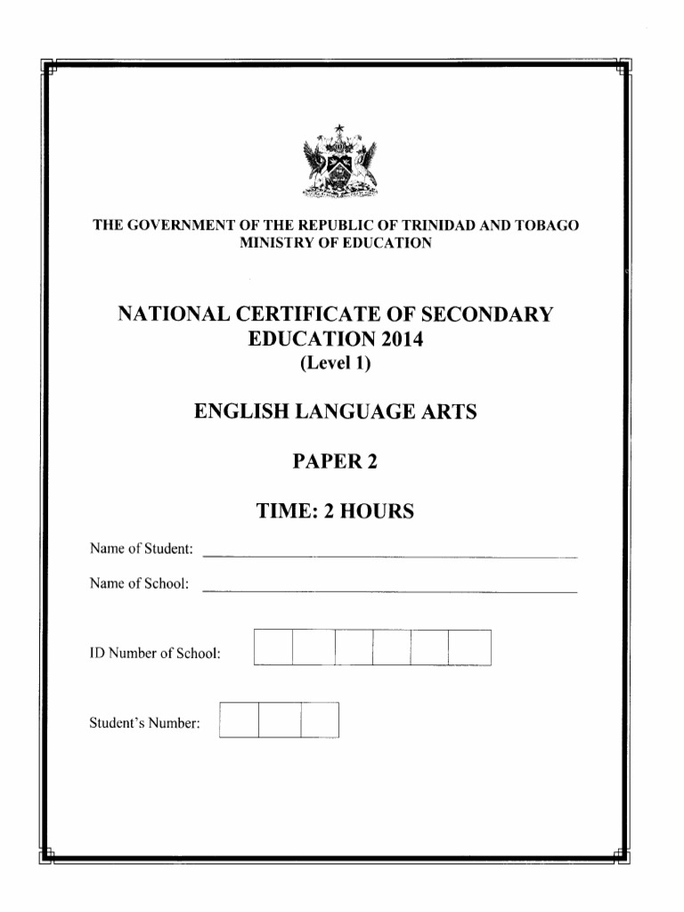 National: Certificate Education