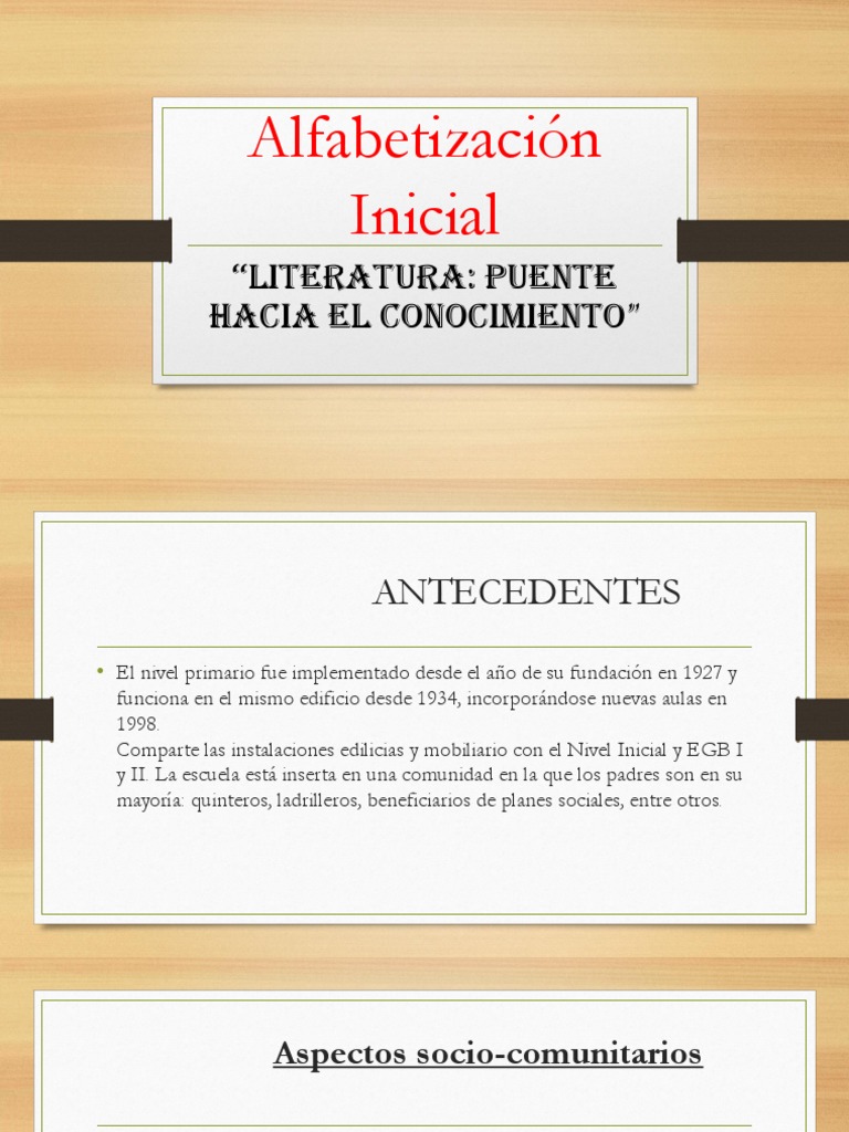 Alfabetización Inicial | PDF | Escritura | Lectura (proceso)