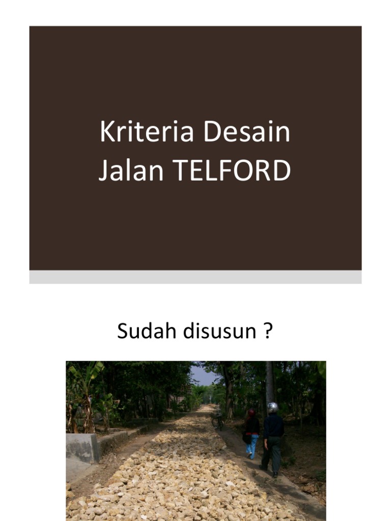 Kriteria Desain dan Standar Teknis untuk Pekerjaan Jalan Telford | PDF