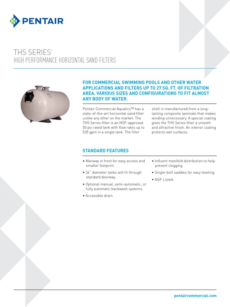 Ths Series High Performance Horizontal Sand Filters | PDF | Valve ...