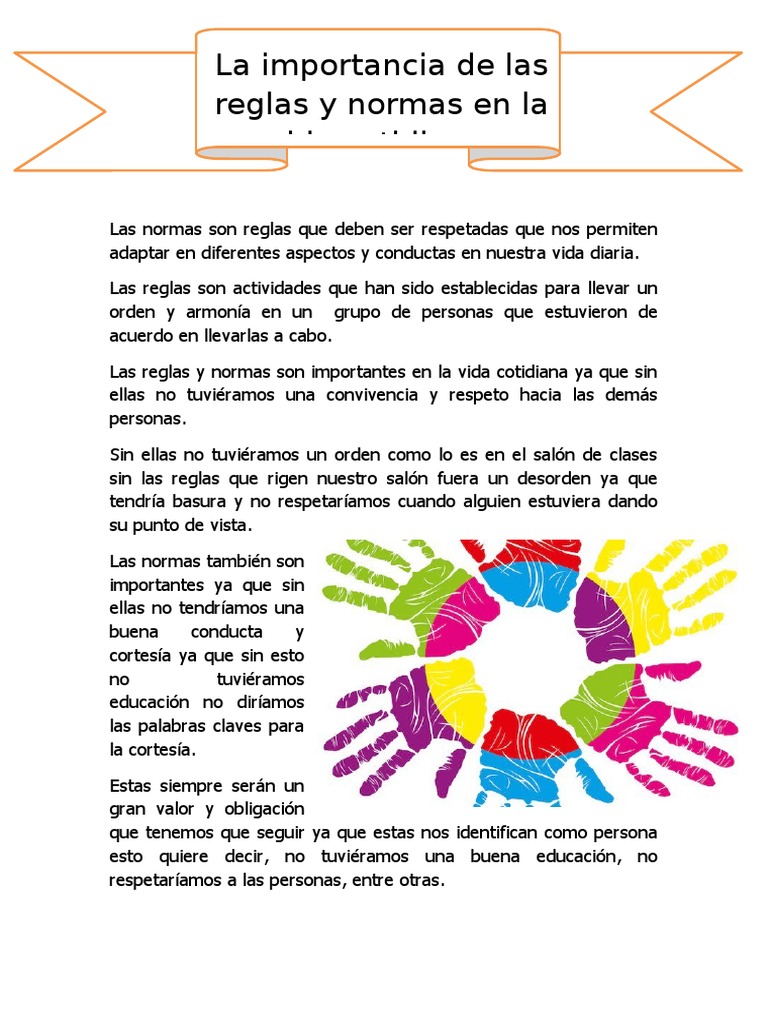 Importancia de Reglas y Normas