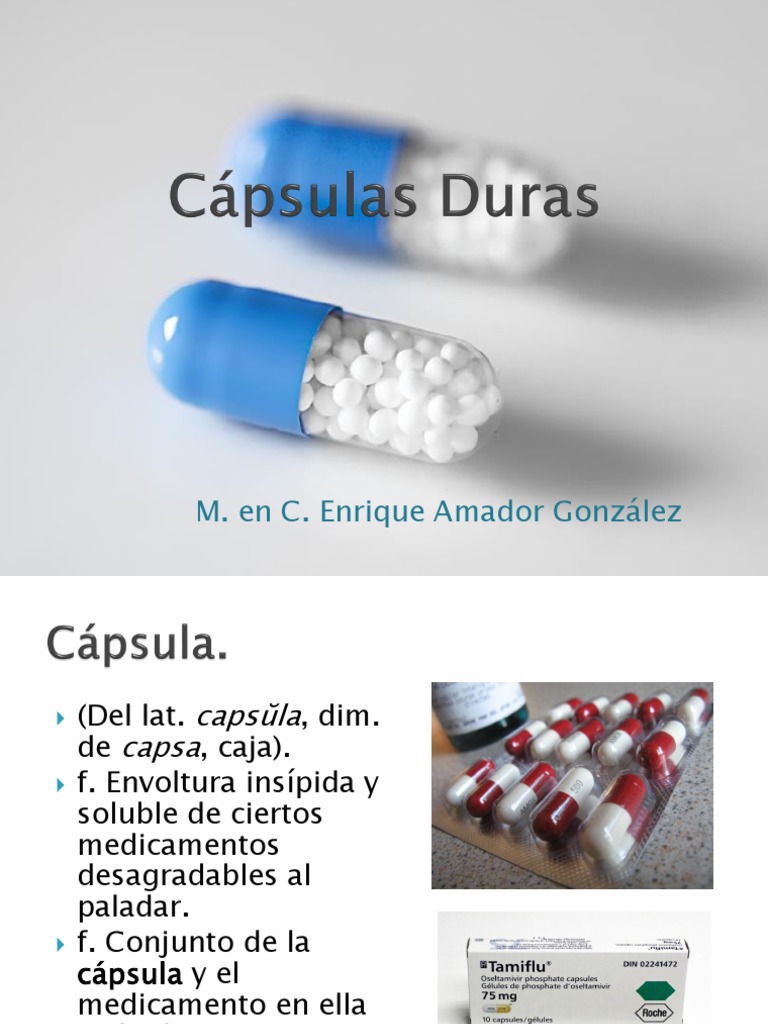 Cápsulas Duras(1) | Medicamentos con receta | Gelatina | Prueba ...