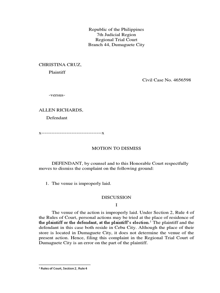 Rules Of Court Section 2 Rule 4 PDF Affidavit Complaint
