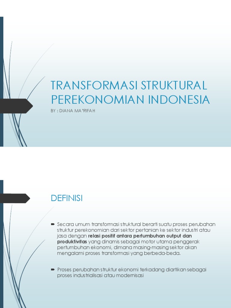 Transformasi Struktural Perekonomian Indonesia | PDF