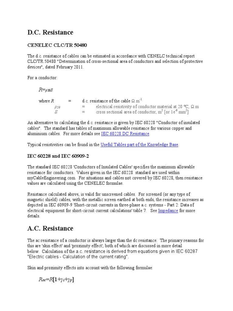 On AC Resistance | Download Free PDF | Electrical Resistance And ...