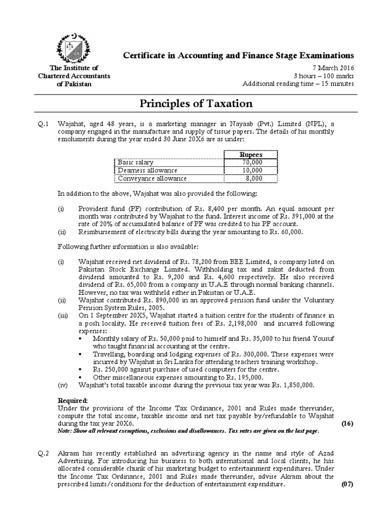 Caf-6 Tax PDF | PDF | Expense | Taxes