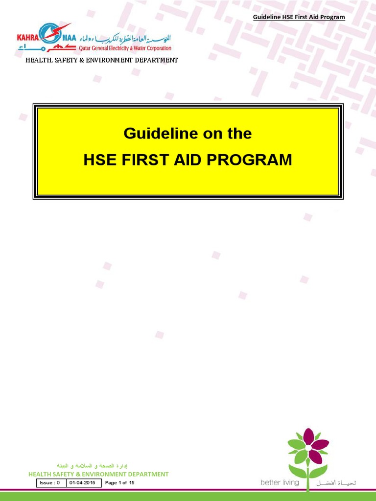 KM Guideline On The HSE First Aid Program | PDF | First Aid | Emergency Medical Services