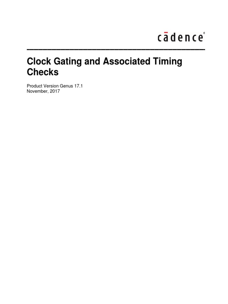 GENUS Clock Gating Timing Check | Download Free PDF | Electronic ...