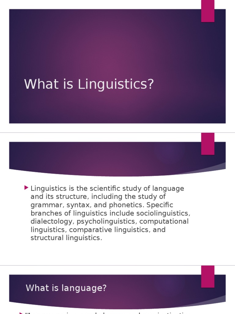What Is Linguistics | PDF | Origin Of Language | Linguistics