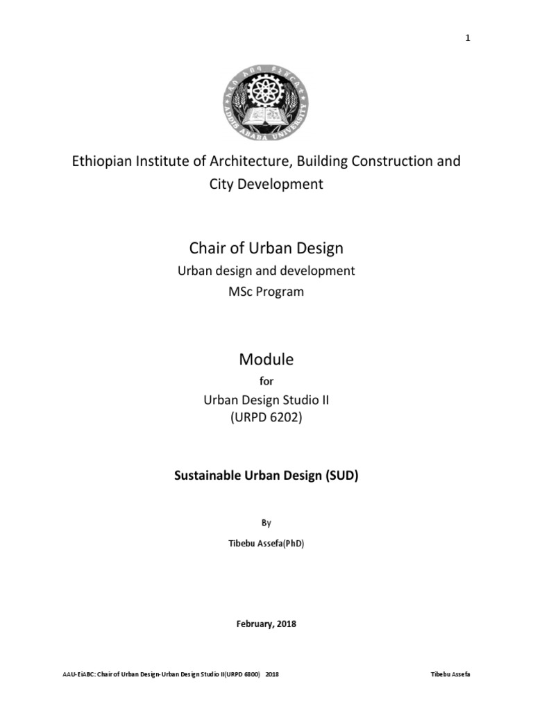 Sustainable Urban Design Course Outline | PDF | Urban Design ...