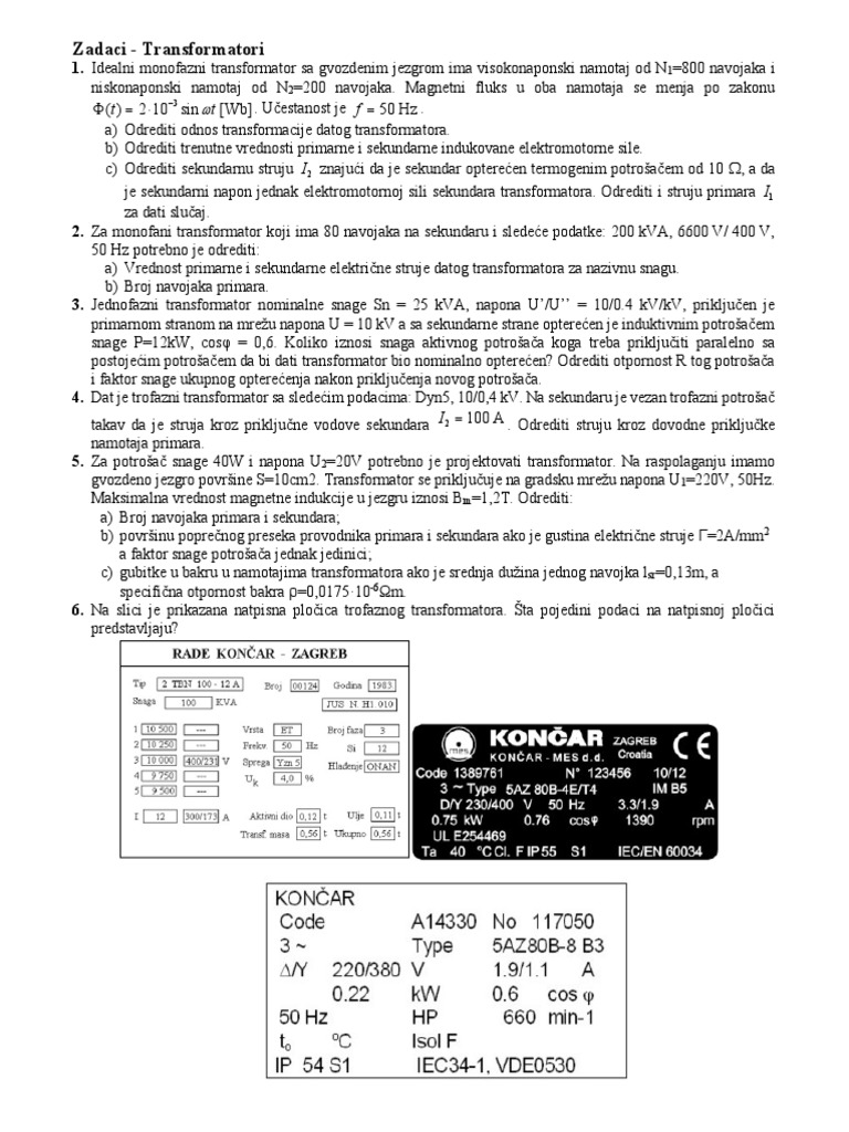 Transformatori | PDF