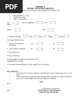 Export Value Declaration Form | PDF | Finance & Money Management