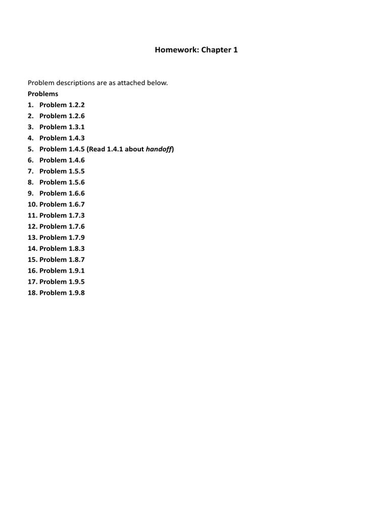 HW - Chap 1 | PDF