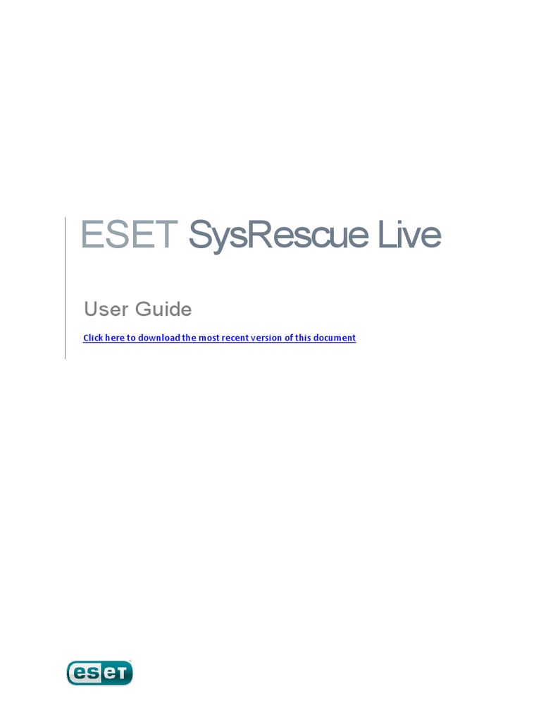 Eset Sysrescue Userguide Enu | PDF | Malware | Computer Virus