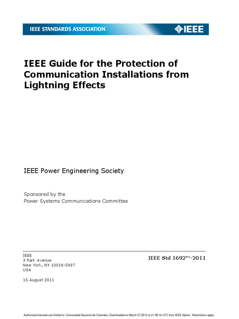 IEEE Guide For The Protection of Communication Installations From ...